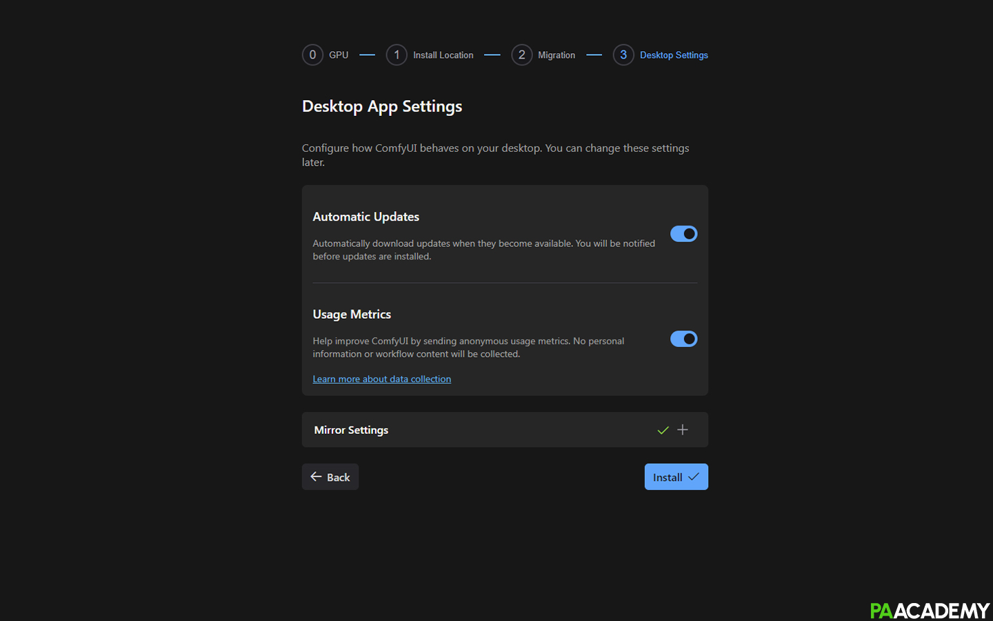 ComfyUI Installation Process (Desktop Application) | PAACADEMY