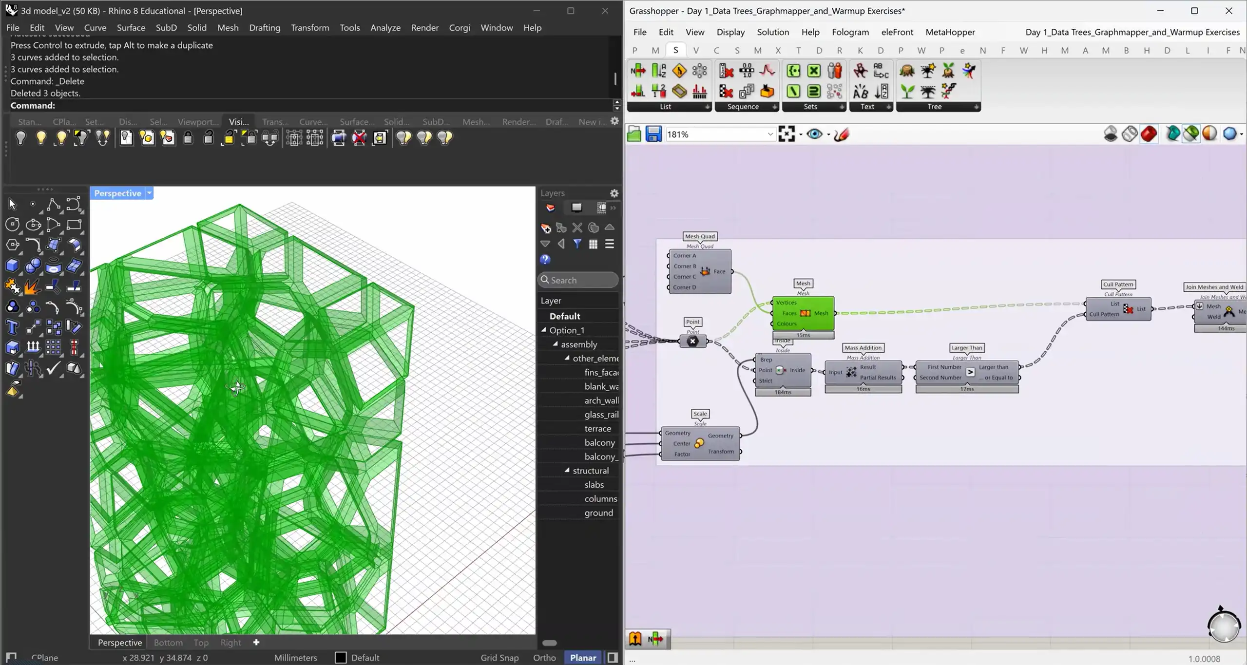Grasshopper3D: Data Structures & Design Automation | PAACADEMY